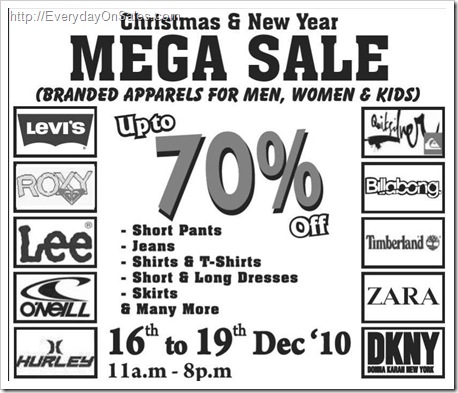 Special Tips to You: Christmas & New Year Mega Sale @ Branded Apparels